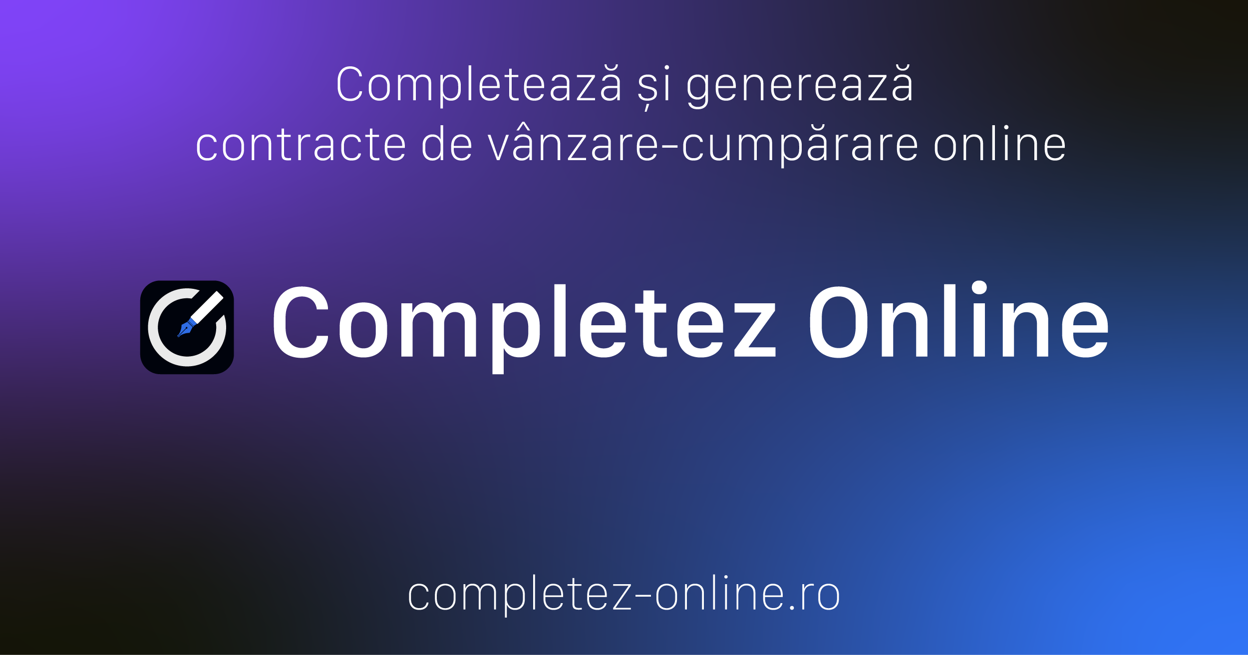 Contract de vânzare-cumpărare auto online | Completez Online